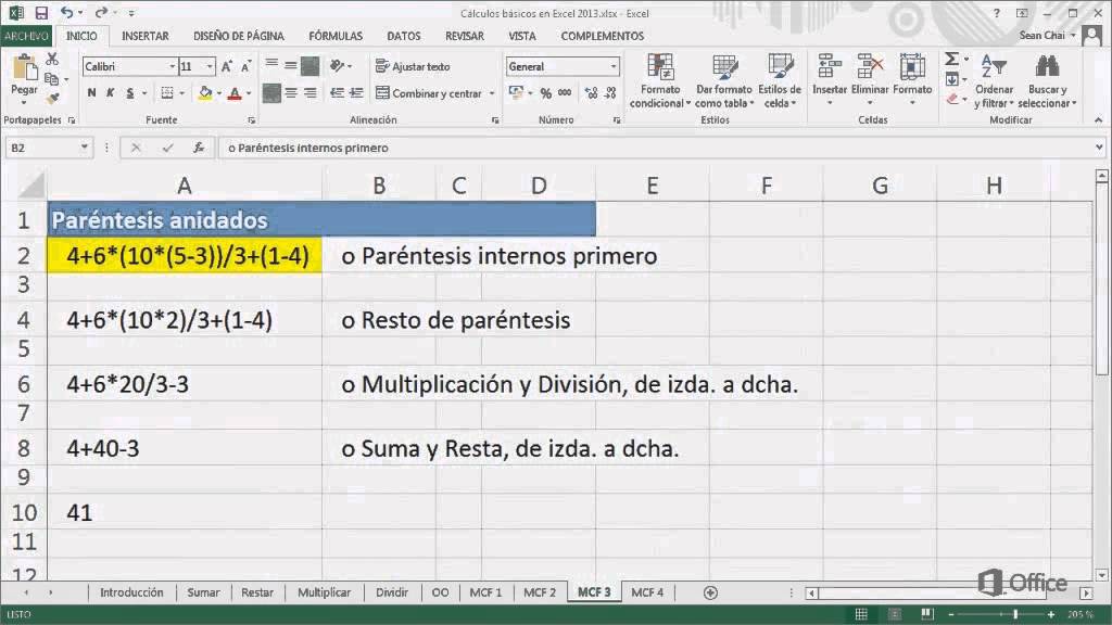 Fórmulas más complejas en Excel 2013 - YouTube