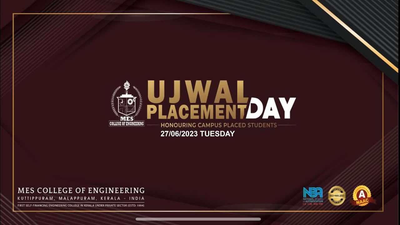 UJWAL Placement Day-2023 Department of Computer Applications - YouTube