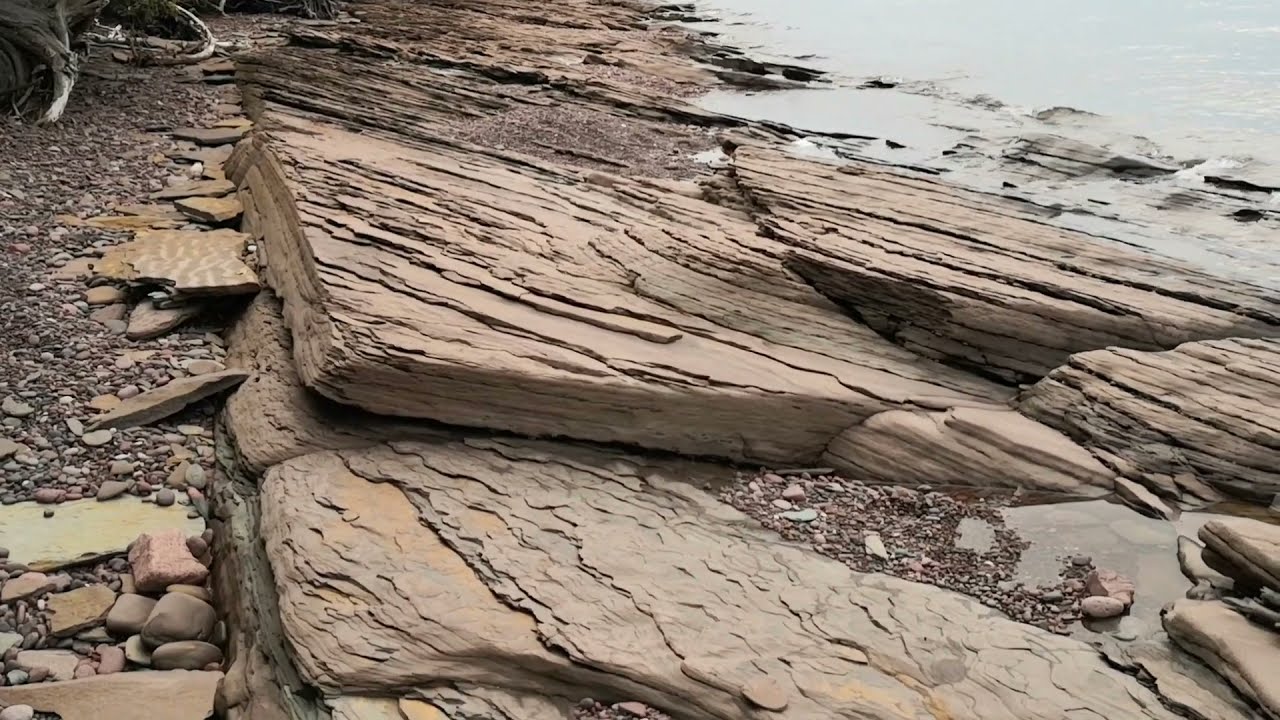 The beautiful Freda Sandstones of Gratiot River County Park - YouTube