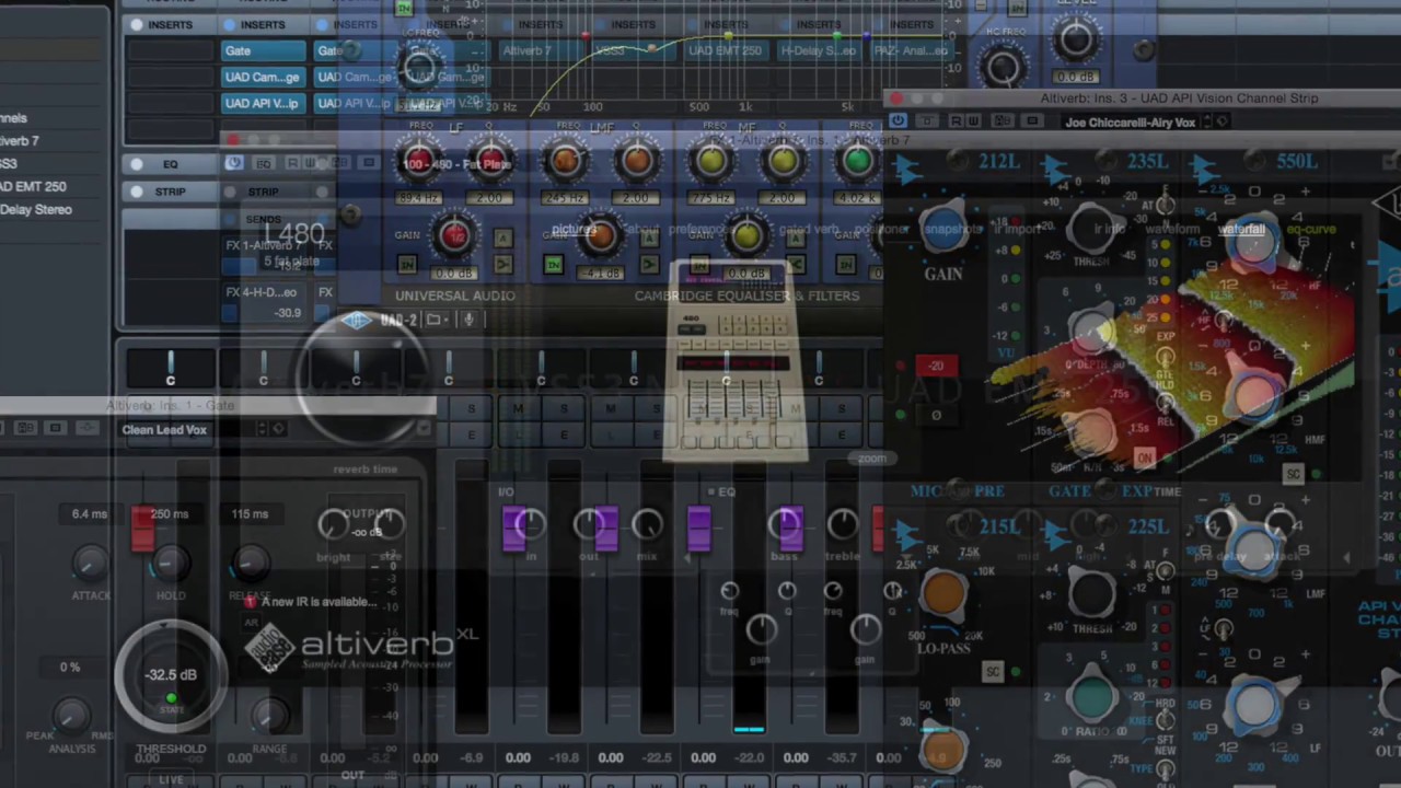 Altiverb7 VS VSS3 Native VS UAD EMT250 By 신경훈 - YouTube