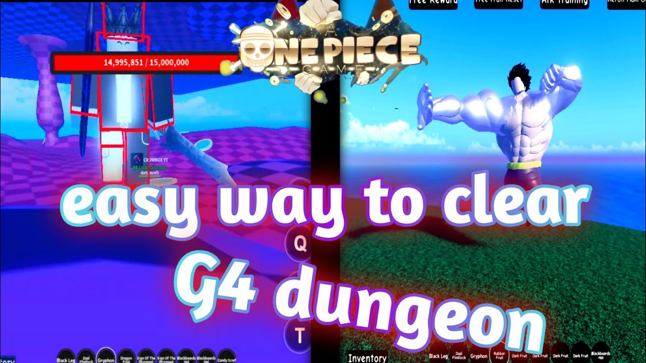 a one piece game ( easy way to clear g4 raid/dungeon)#aopg #roblox ...