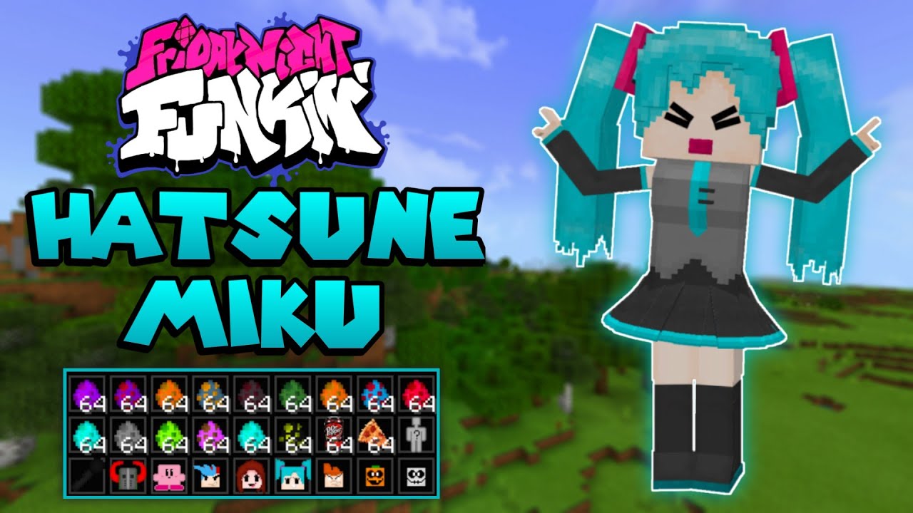 MOD Friday Night Funkin : Hatsune Miku UPDATE Di Minecraft PE !! - YouTube