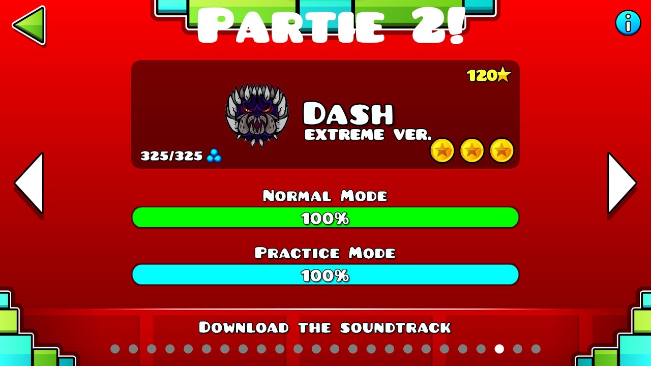 J'ai TRANSFORMER DASH en un EXTREME DEMON patie2!! | Geometry Dash 2.2 ...