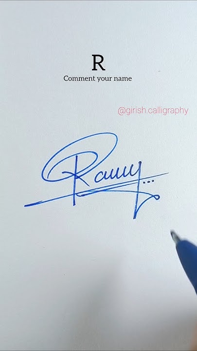 R name signature design ️ ️ | how to write your signature #shorts # ...