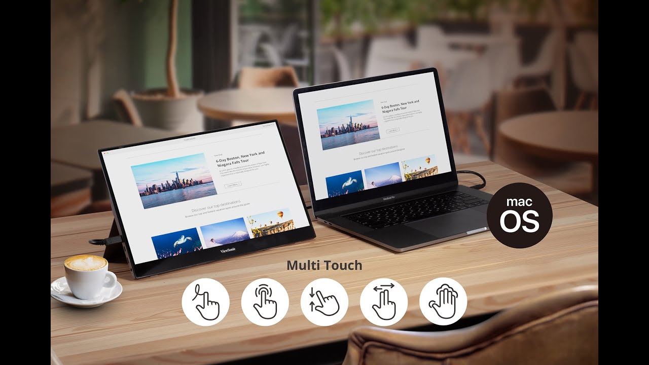 ViewSonic 16” USB-C Touch Portable Monitor TD1655 - YouTube