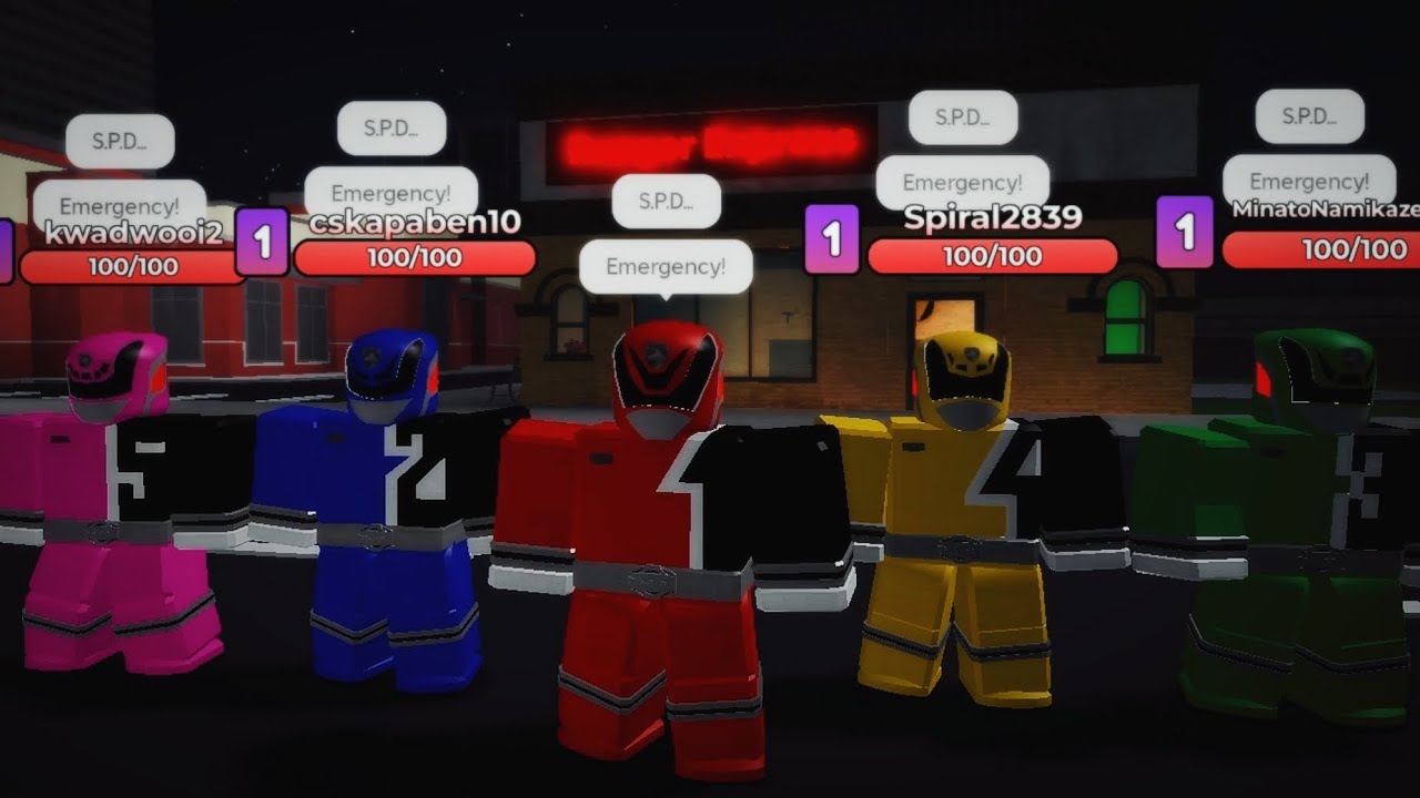 power rangers spd morph and roll call in Roblox - YouTube