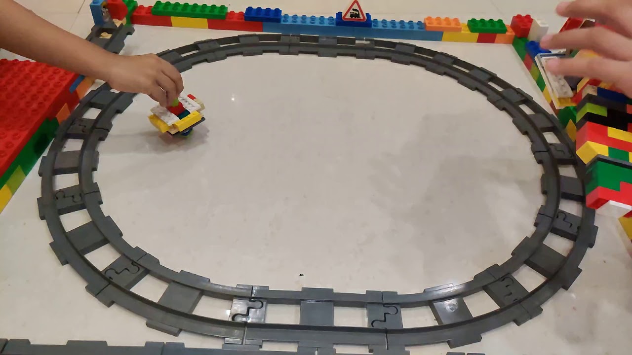 Epic burst and a ring-out finish with my lego Beyblade and my lego ...