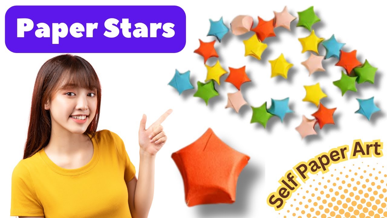 How to Make Stars With Paper | Paper Stars | Shiny Stars | Self Paper ...