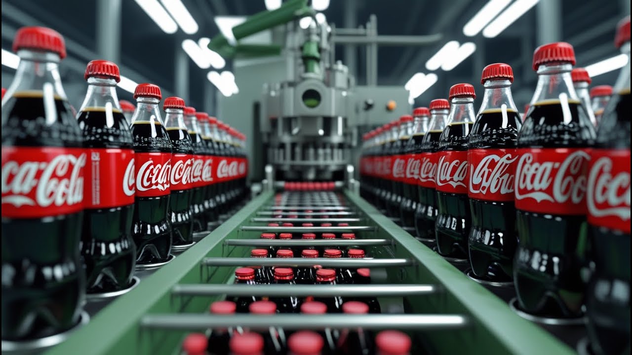 ¿Cómo se HACE la COCA COLA? 🔴 Fábrica Automatizada, Embotellado y ...