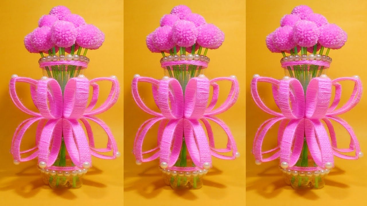 GULDASTA/Guldasta banane ki Vidhi/NEW DESIGN WOOL GULDASTA/WASTE ...