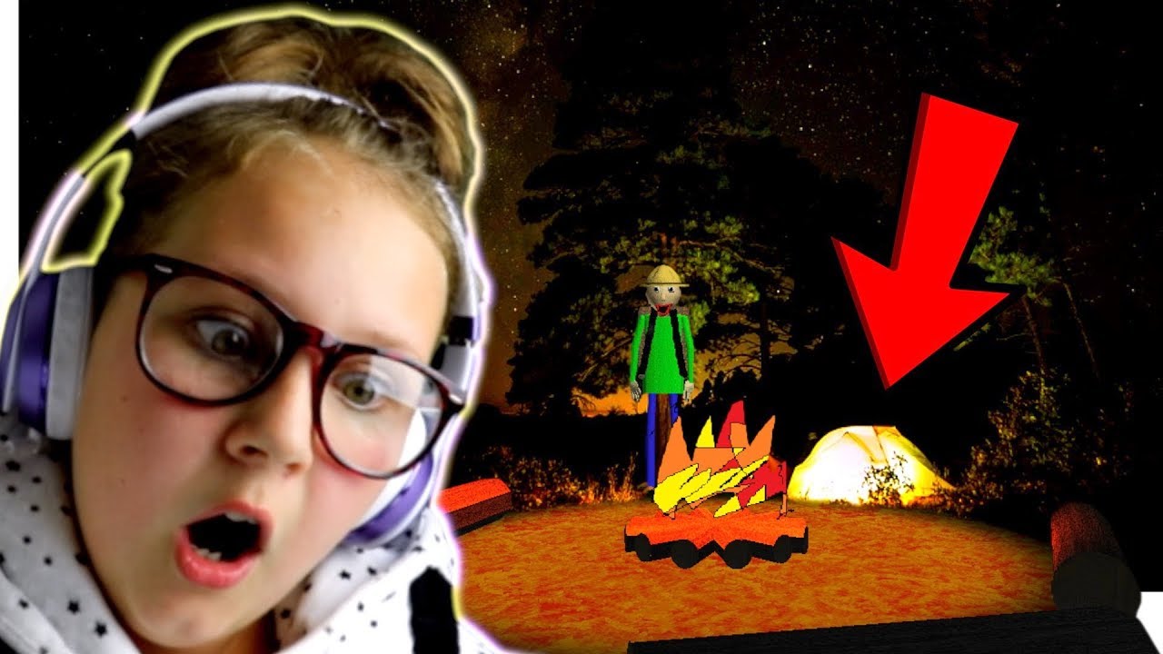 CAMPING ALONE WITH BALDI'S BASICS!! (ENDING) - YouTube
