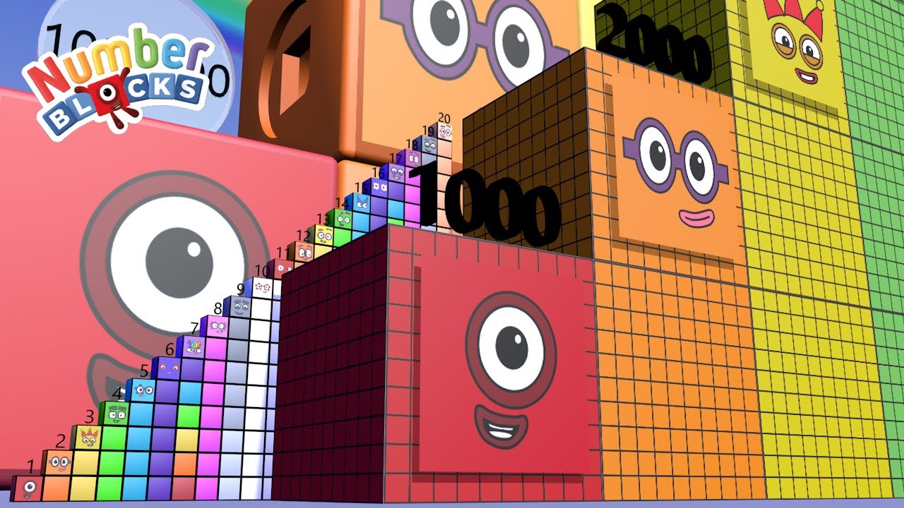 Numberblocks Cube Step Squad 1 to 20 vs 1000 to 20,000,000 BIGGEST ...
