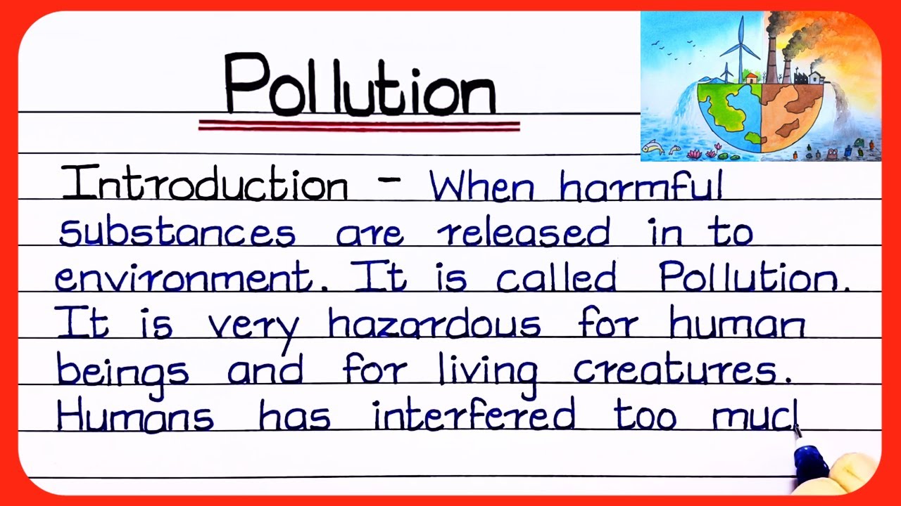essay on pollution in english || pollution essay in english writing ...