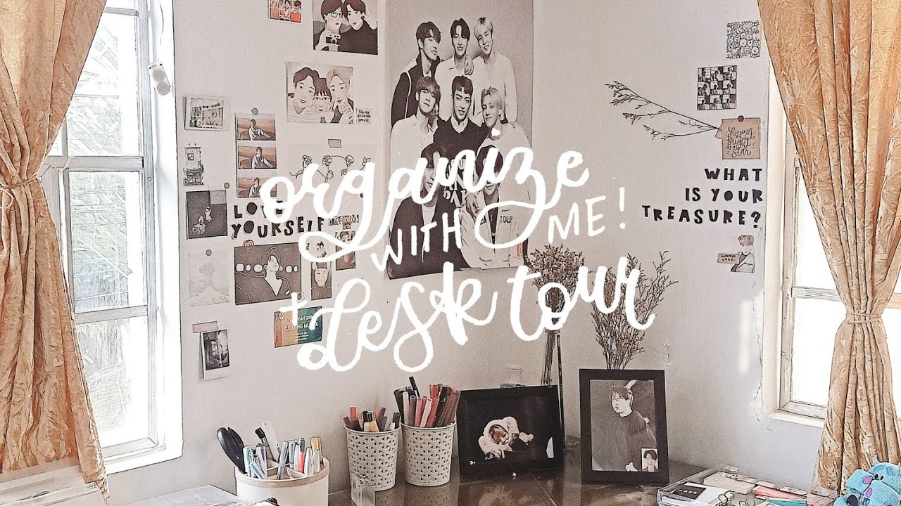 🔆 organize with me + desk tour ! - YouTube