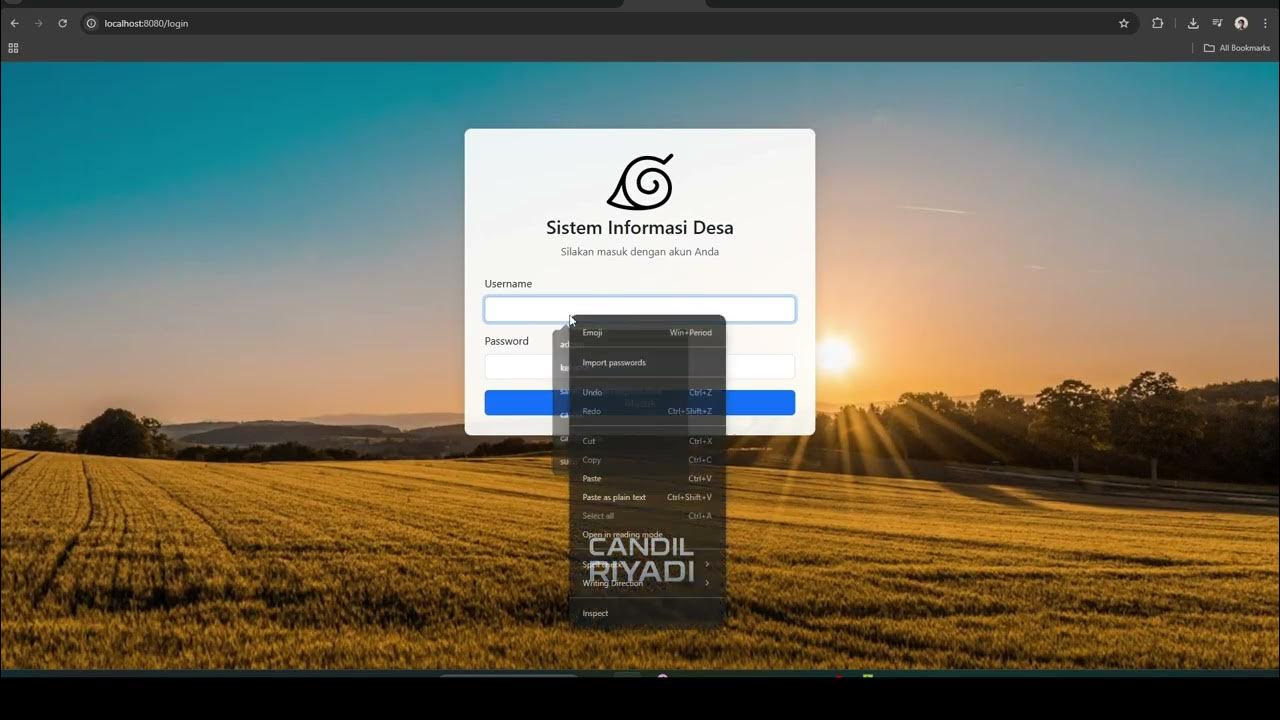 Source Code Aplikasi Sistem Informasi Desa Berbasis Web - Candil Riyadi - YouTube