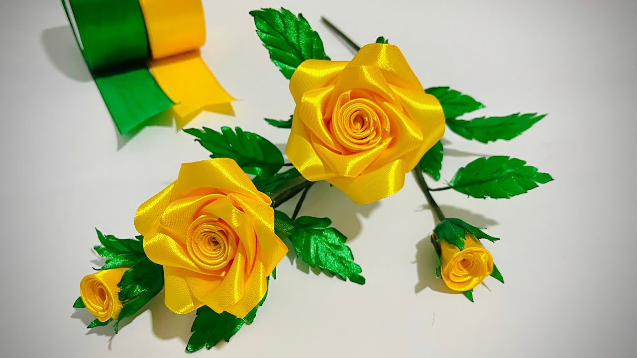 Cách Làm Hoa Hồng Từ Ruy Băng Dễ Dàng 3 How To Make Roses With