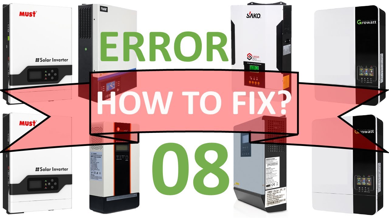 SOLAR INVERTER FIXING ERROR 08 - YouTube