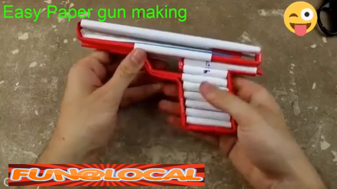 How to make a Paper gun | Kids | Homemade Paper Gun - YouTube
