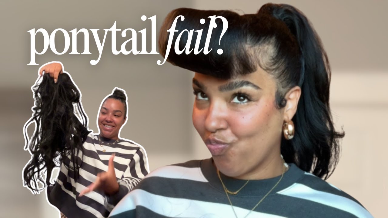🤯 This Ponytail Hack ALMOST Broke Me! 😫 (Hairstyle for Short Hair After ...