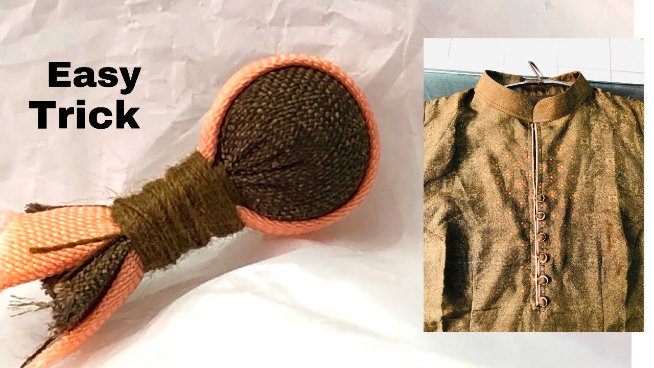 Potli Button With Piping | Potli button With Loop | (Punjabi) | #70 ...