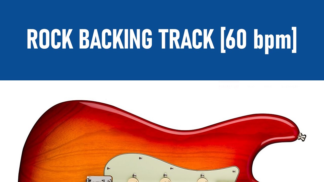 Rock backing track [60 bpm] - YouTube