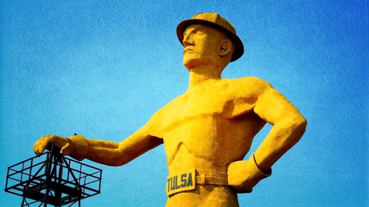 Golden Driller of Tulsa - 6th Tallest Statue in The United States - YouTube