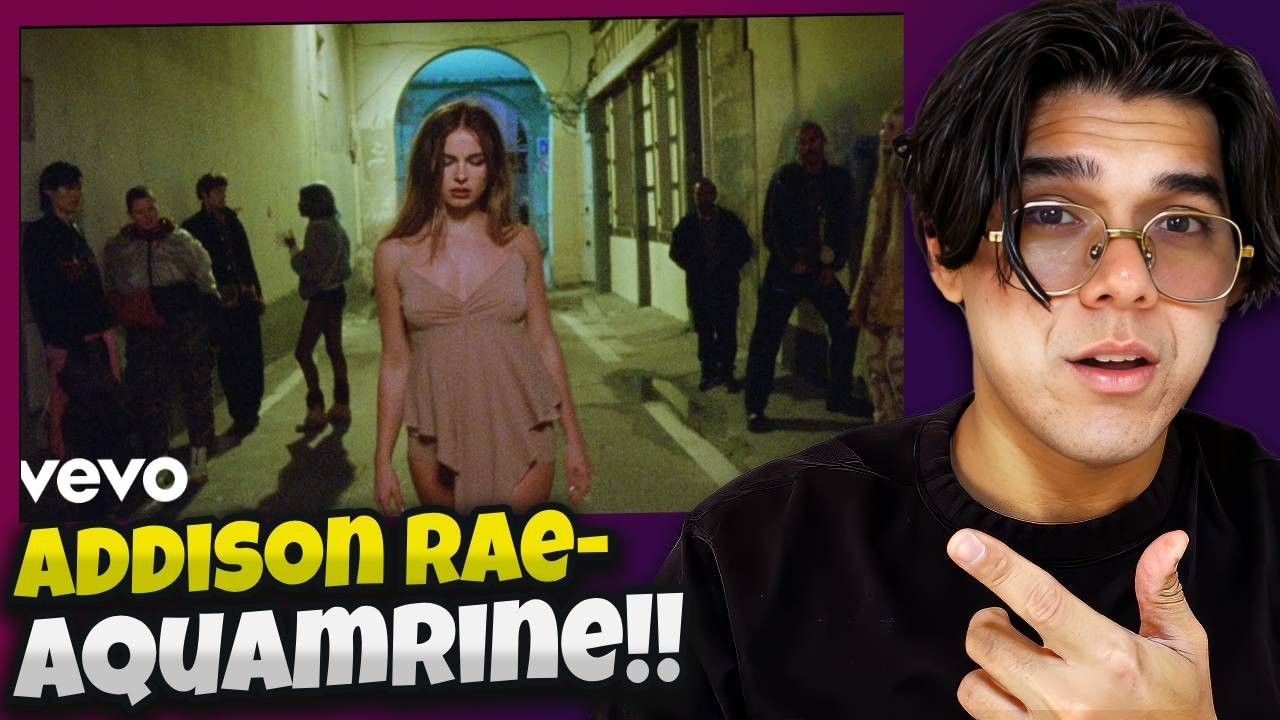 First Reaction To Addison Rae - Aquamarine (Official Music Video) - YouTube