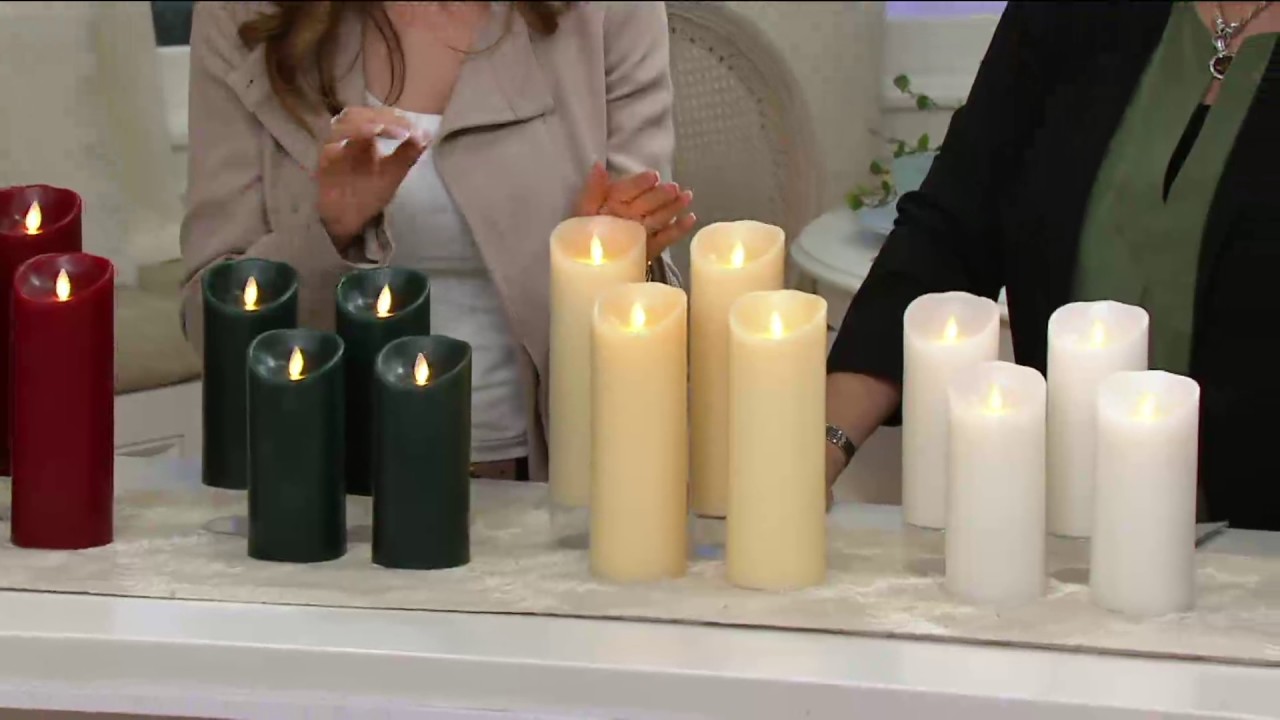 Luminara Set of (4) Flameless Unscented Candles with Remotes on QVC ...