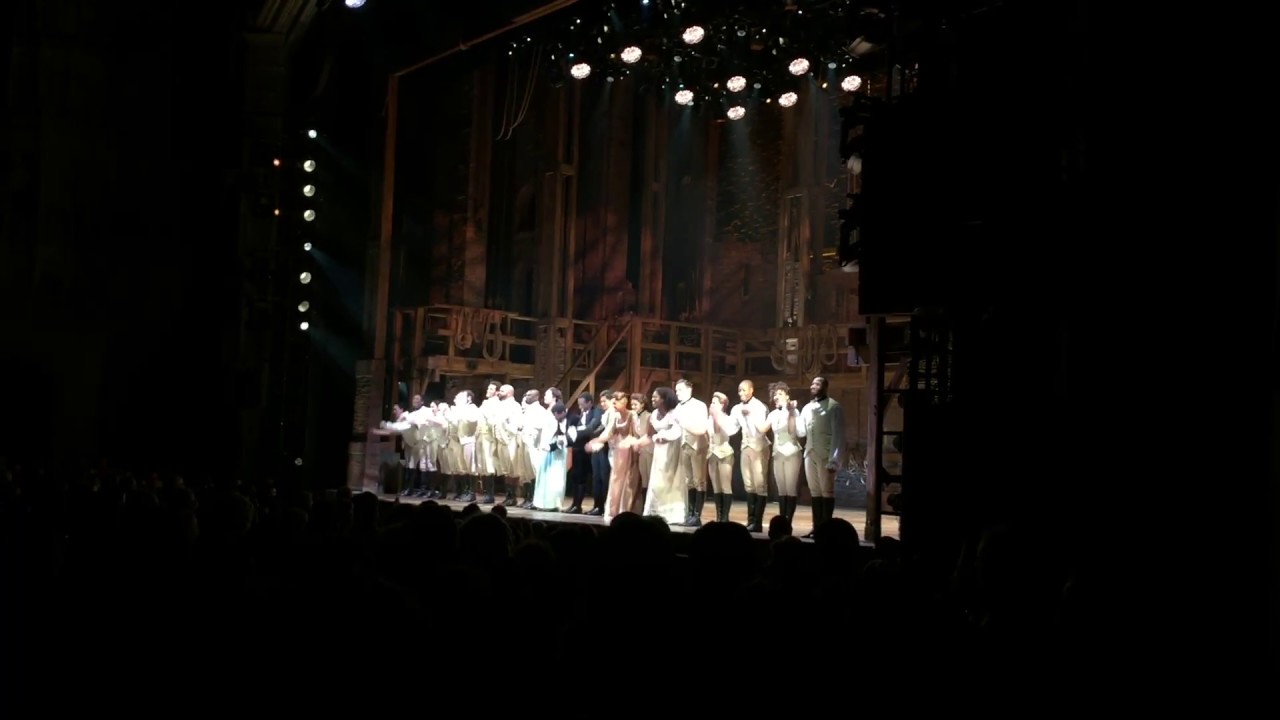 HAMILTON National Tour Opening Night Curtain Call - YouTube