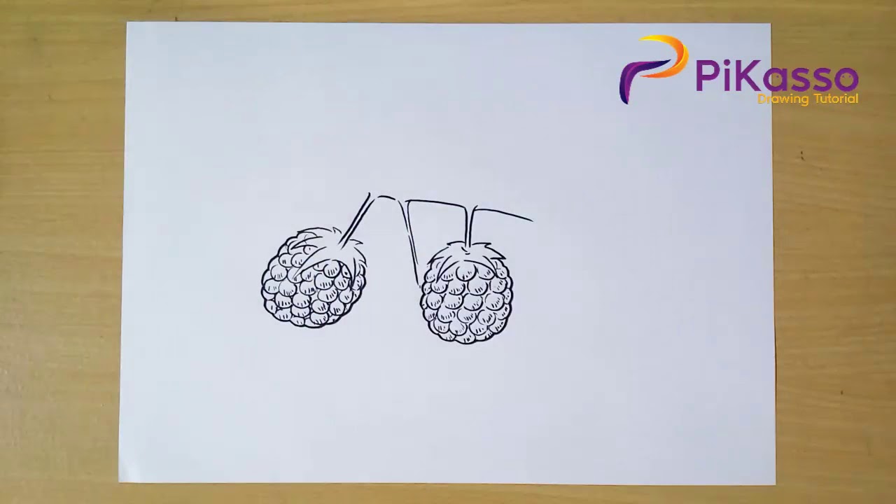 How to Draw Raspberry - YouTube