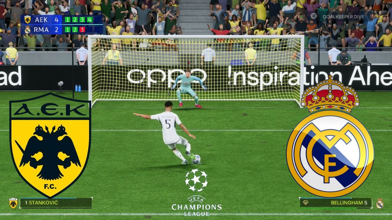 ΑΕΚ - ΡΕΑΛ ΜΑΔΡΙΤΗΣ | AEK ΣΤΑ ΣΑΛΟΝΙΑ ΤΟΥ UEFA CHAMPIONS LEAGUE | FC24 ...