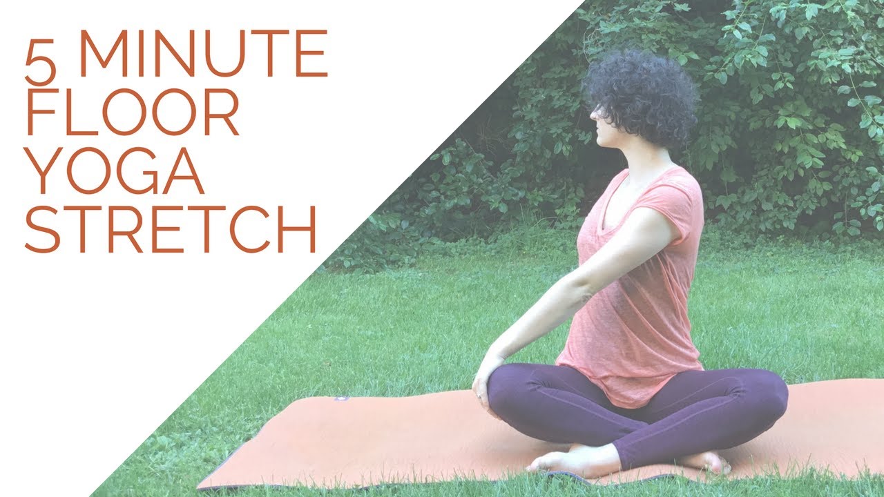 Easy 5 Minute Floor Yoga Stretch - YouTube