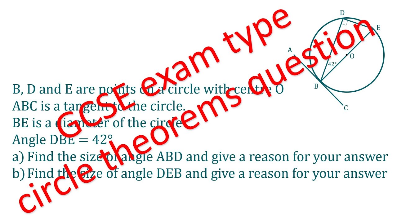 GCSE circle theorems type exam question - Melissa Maths - YouTube