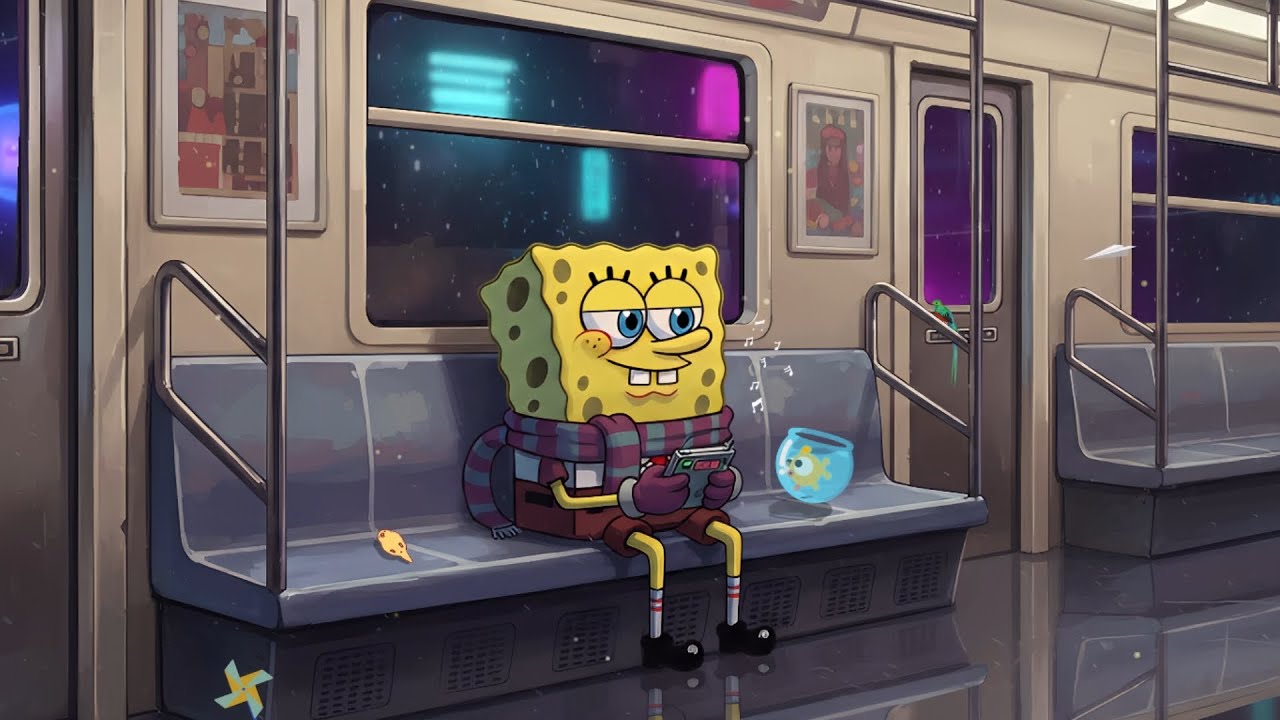 【Chill And Winter】 ️ SpongeBob Cozy Subway Ride – Lofi Hip Hop Mix ...