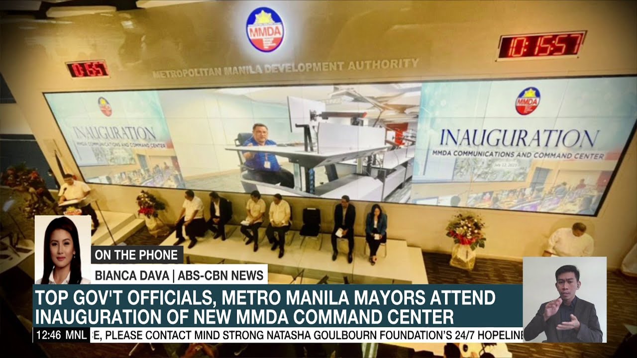 Top gov't officials, Metro Manila Mayors attend inauguration of new MMDA command center | ANC ...