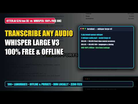Transcribe ANY Audio to Text FREE with Whisper Large v3 (Complete Tutorial)