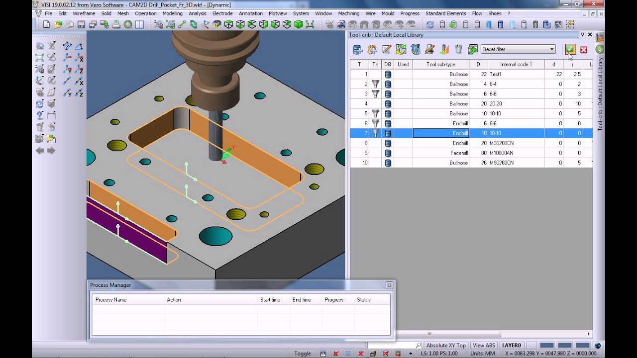 VISI CAM 2D Pocket Fr 3D - YouTube