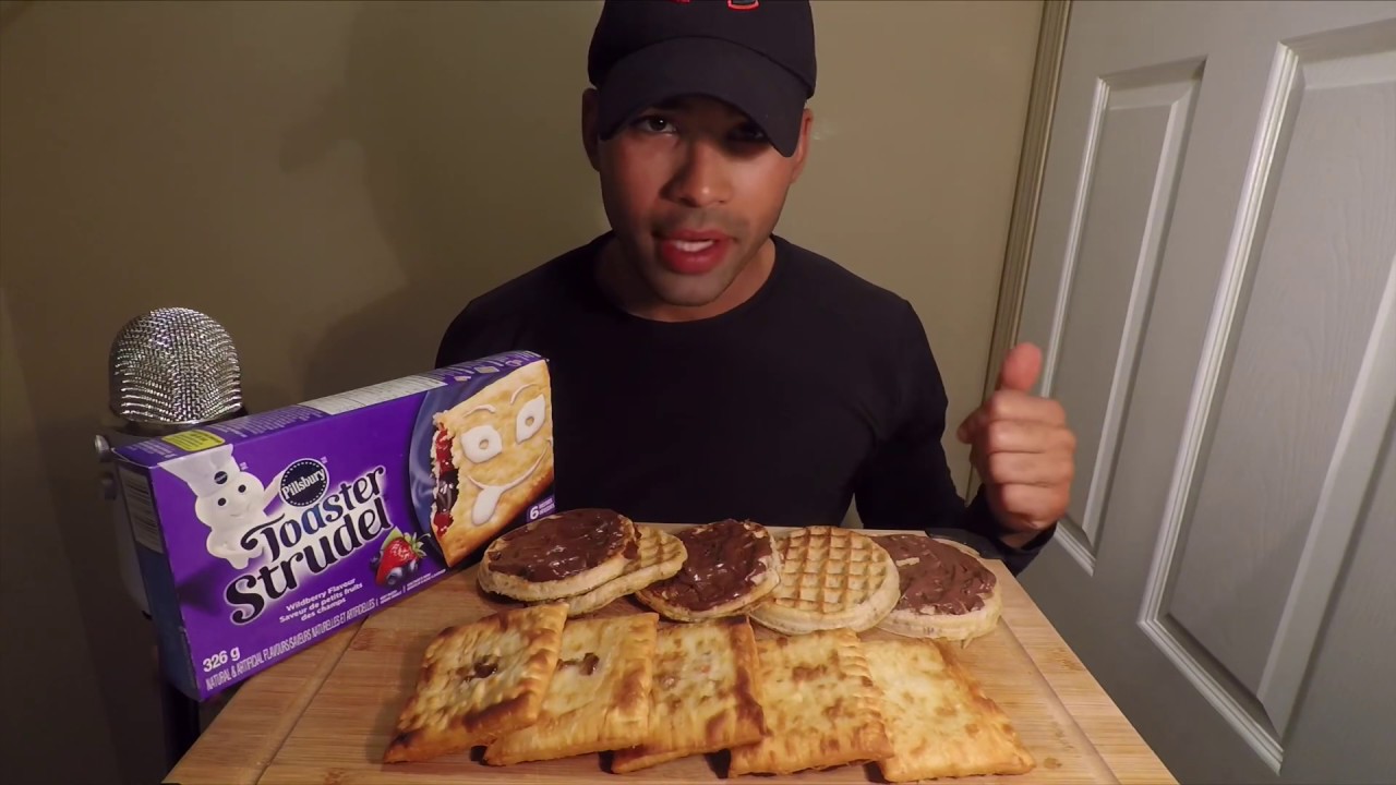 (ASMR) Eating Toaster Strudel And Eggos | Whispering Ramble - YouTube