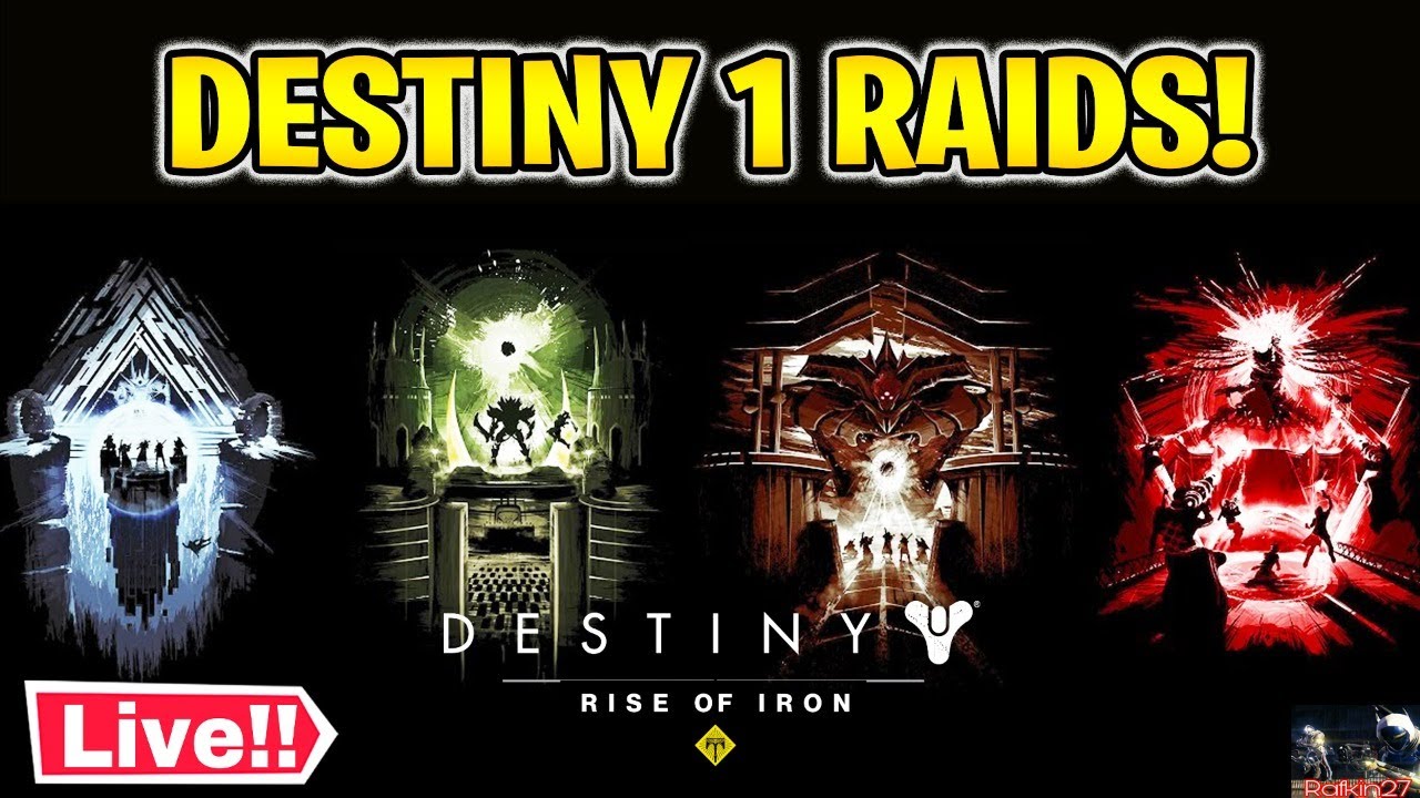 TODAS AS RAIDS DESTINY 1 LOOT EXCLUSIVO - DESTINY - YouTube