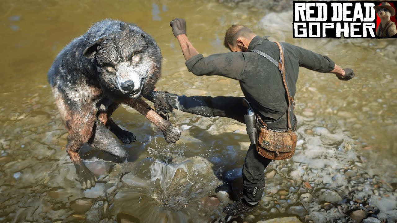 Legendary Wolf Can Be Killed With Feet, Developers Missed It in RDR2 ...