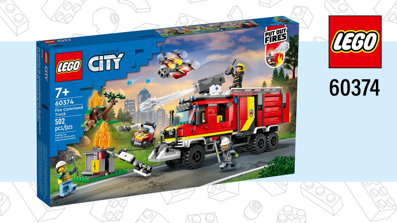 LEGO® City Fire Command Truck (60374)[502 pcs] Speed Build ...