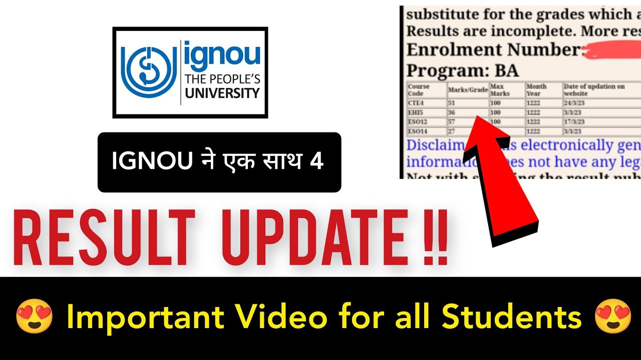 IGNOU Late Result Problem Important Video For All IGNOU Students ignou-late-result-problem-important-video-for-all-ignou-students