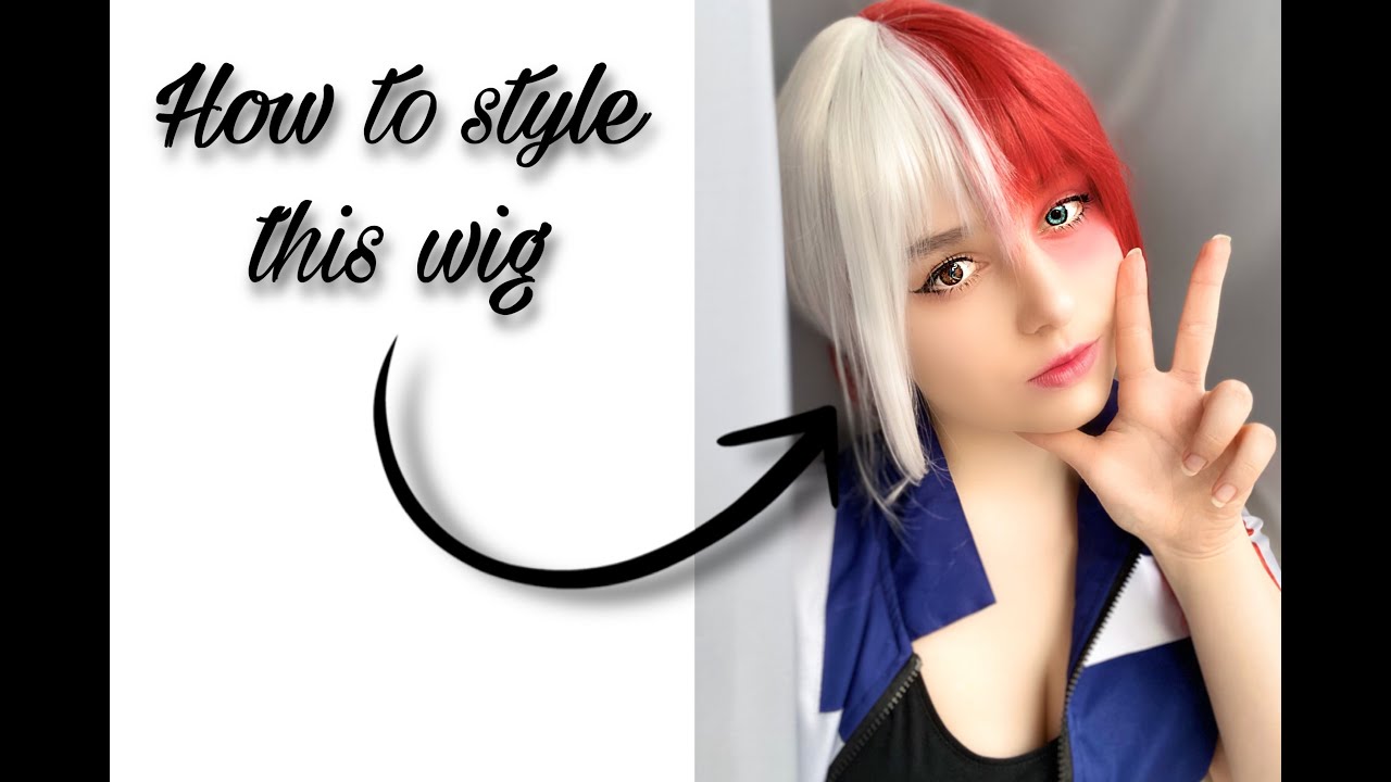 Styling Shoto Todoroki‘s wig timelapse - YouTube