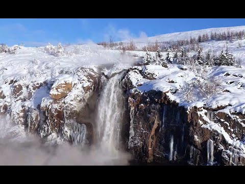 Kışın Sessizliğinde Şelale | Doğal Ortam Sesleri  |  Waterfall in Silence | Pure Nature Sounds