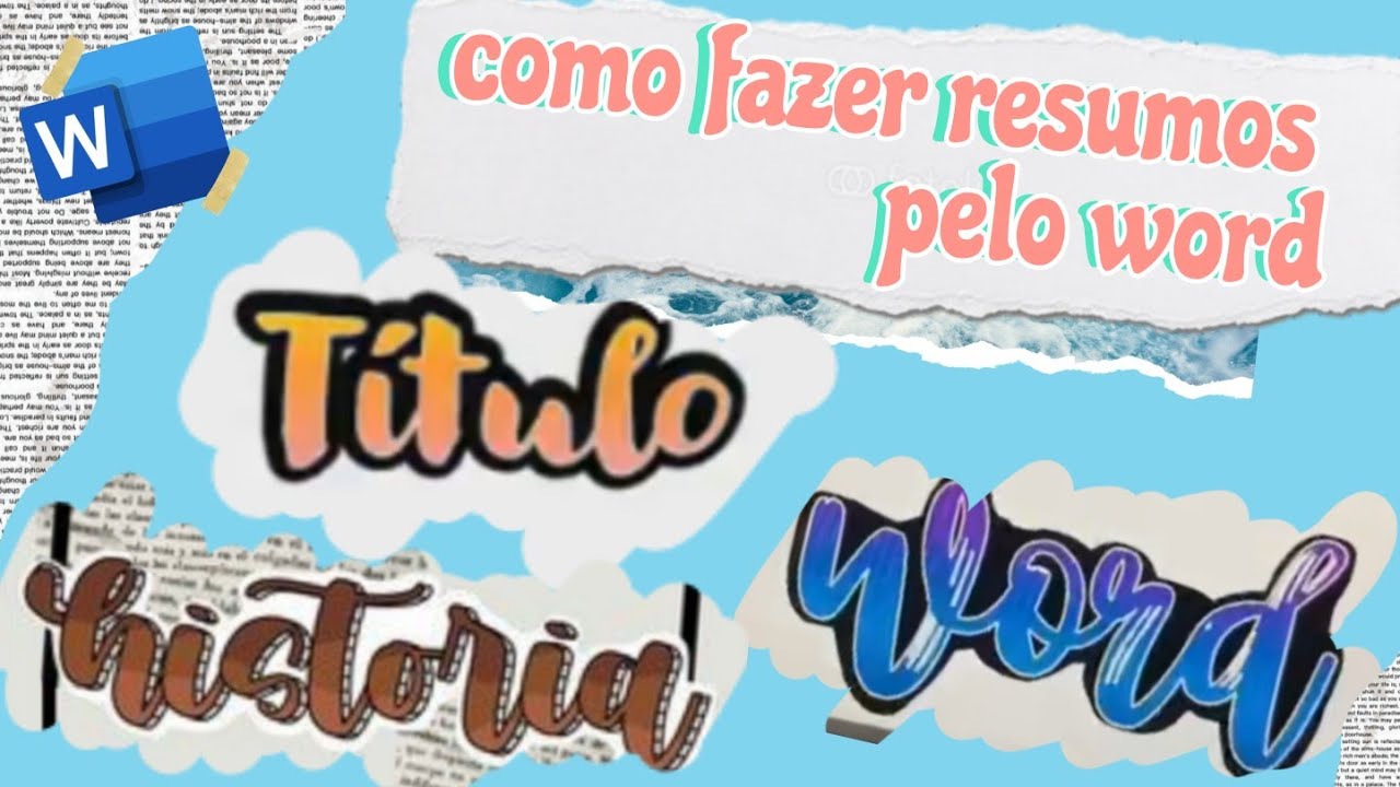 como fazer resumos pelo word - YouTube