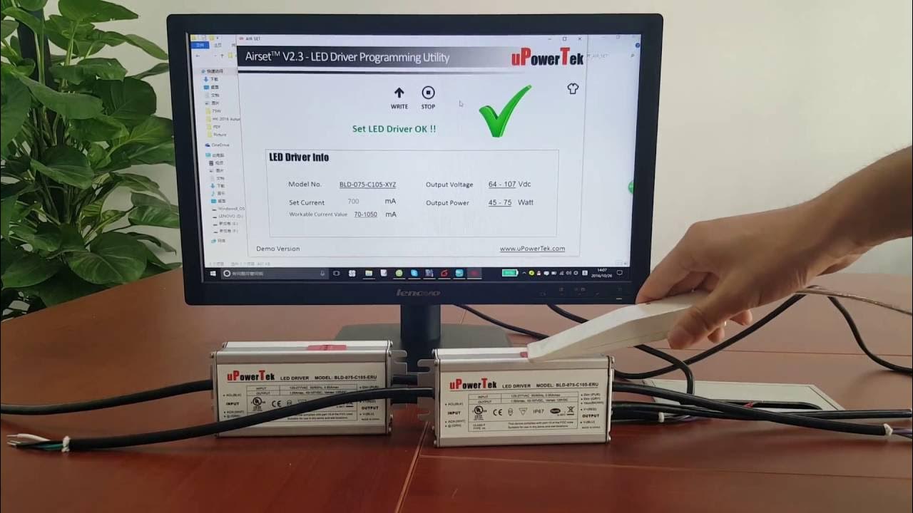 uPowerTek NFC Programmable LED driver - YouTube