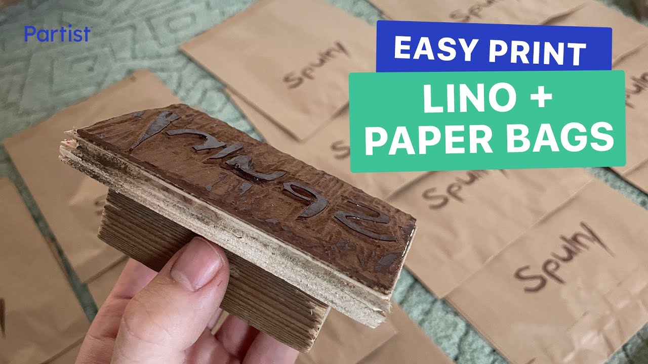 STAMP to PAPER BAGS - easy and cheap print technic - YouTube