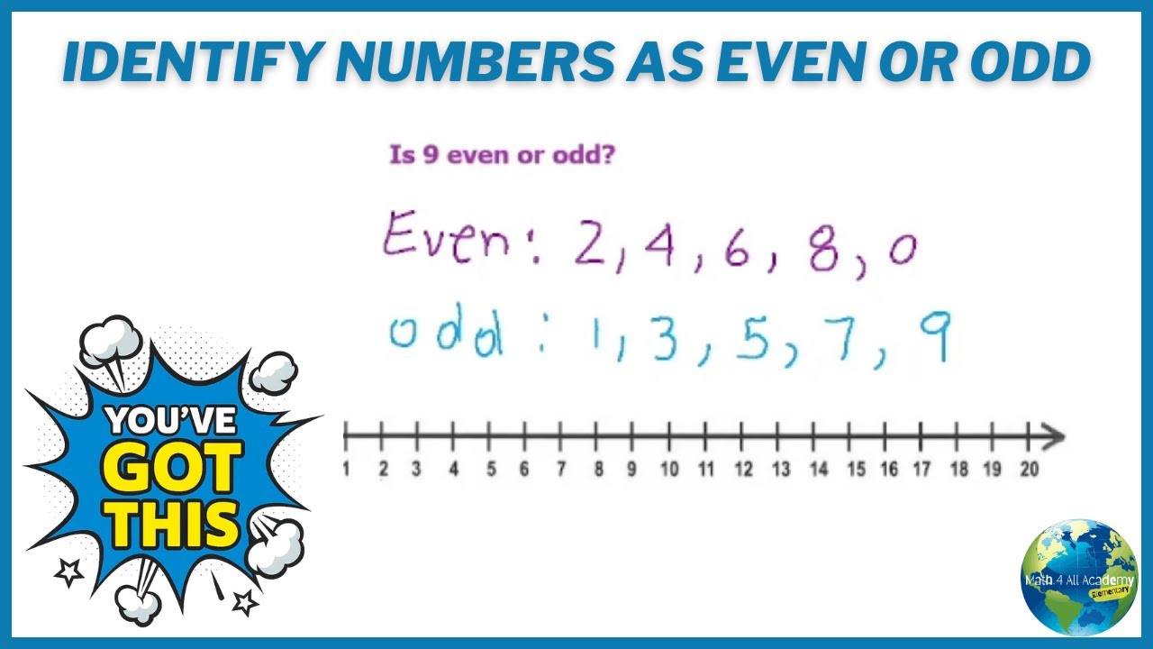 Identify Numbers As Even Or Odd - YouTube