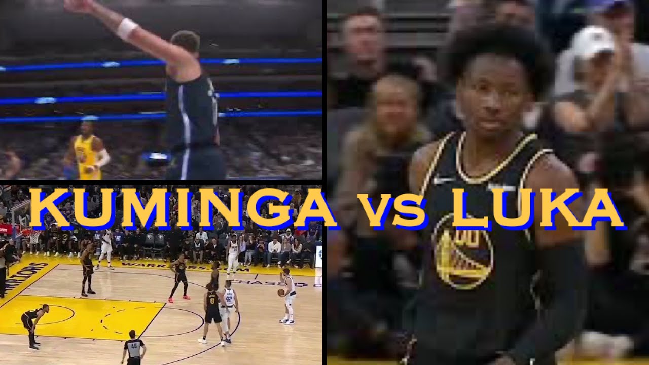 Jonathan Kuminga defending Luka Doncic, Warriors vs Dallas Mavericks ...