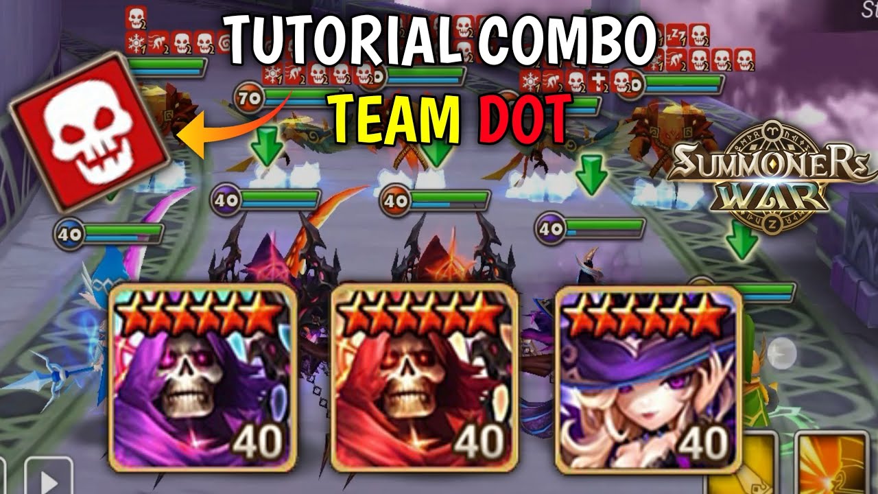 TUTORIAL COMBO DOT TOA HARD LEVEL TINGGI 😱 || Summoners War Indonesia - YouTube